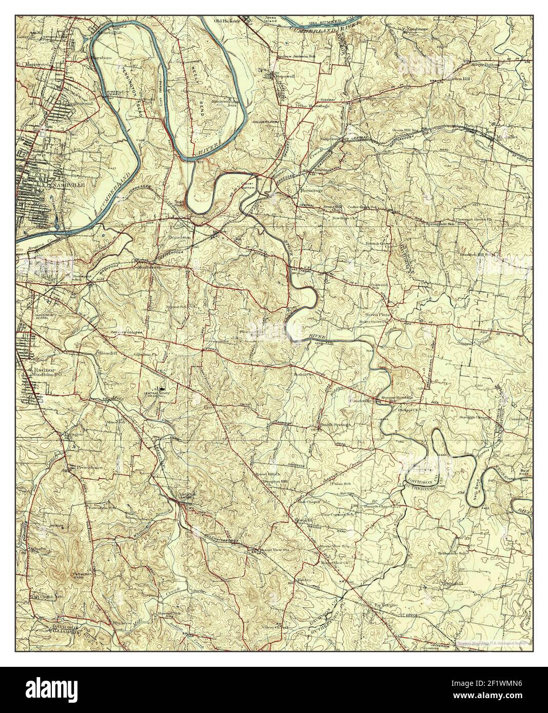 Hermitage, Tennessee, map 1932, 1:62500, United States of America by ...