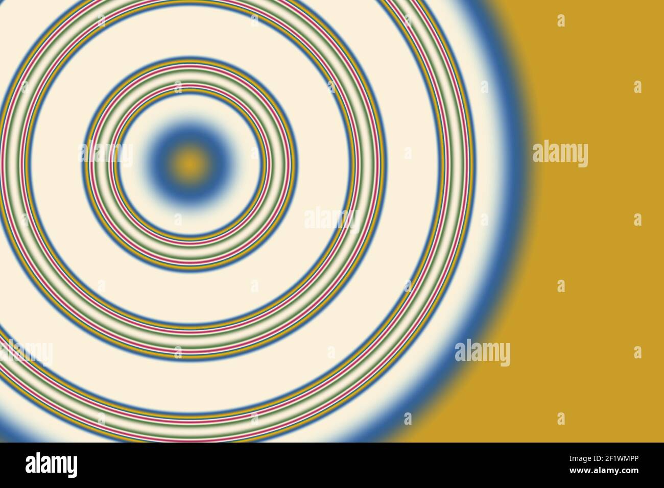A circle-shaped target with white lines and a blue outline on a ...