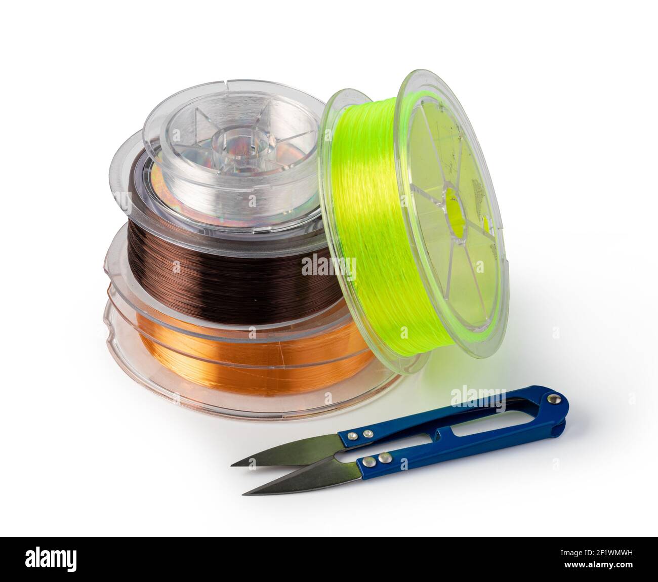 Fishing Line on white background Stock Photo - Alamy