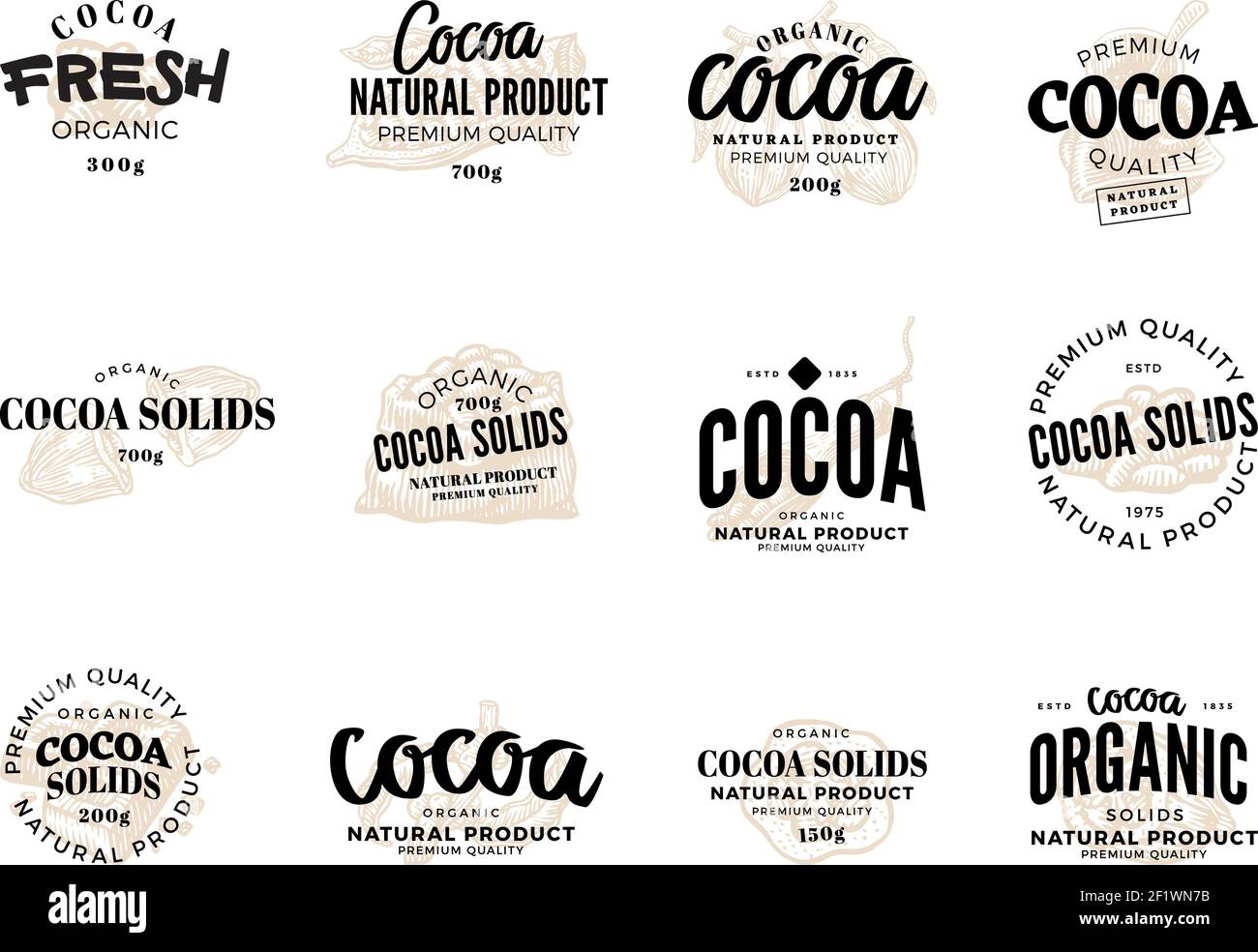 Cocoa logo Stock Vector Images - Alamy