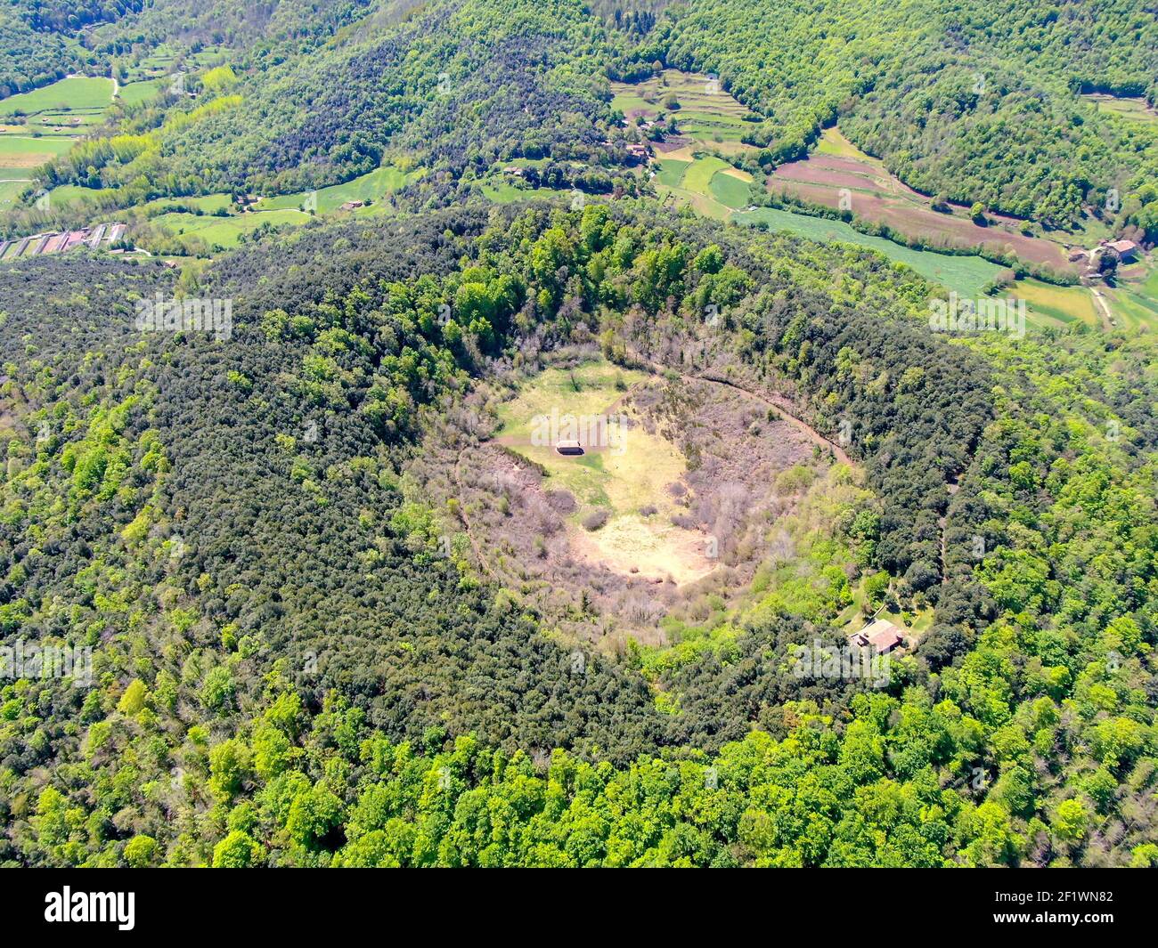 The Santa Margarida Volcano is an extinct volcano in the comarca of ...