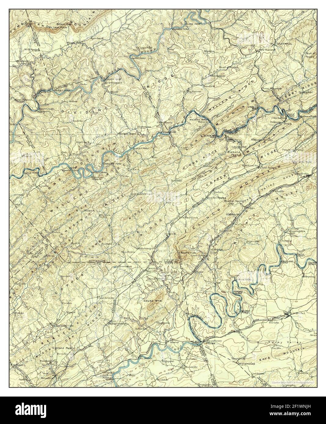 Maynardville, Tennessee, map 1900, 1:125000, United States of America ...
