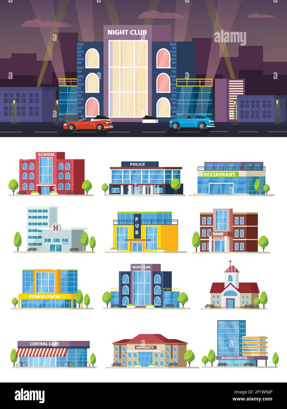 Municipal buildings composition Stock Vector Image & Art - Alamy