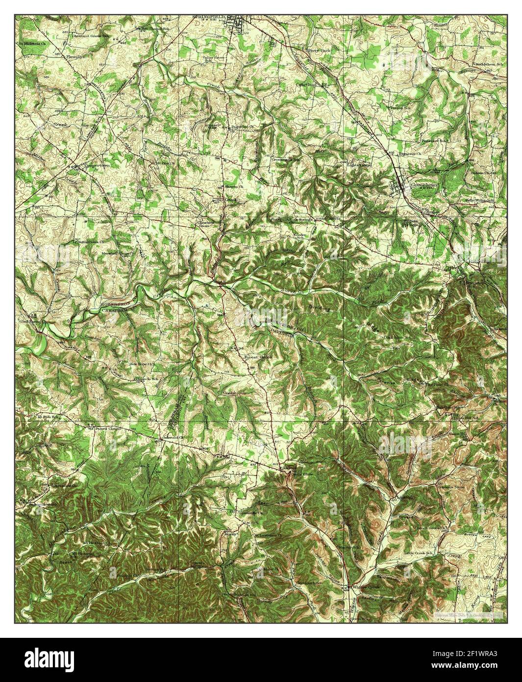 Ridgetop, Tennessee, map 1935, 1:62500, United States of America by ...