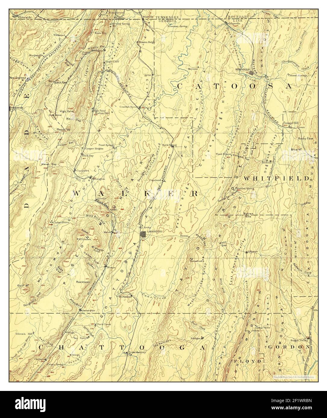 Map of ringgold hi-res stock photography and images - Alamy