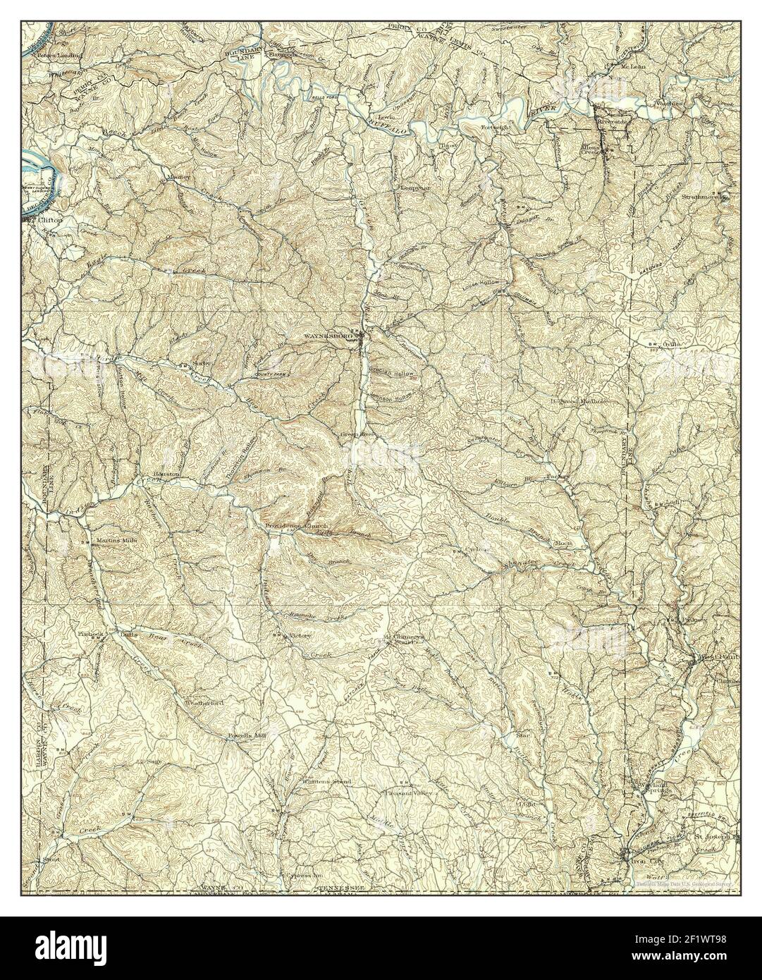 Waynesboro, Tennessee, map 1905, 1:125000, United States of America by ...