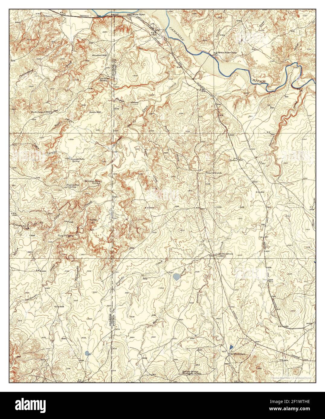 Ady, Texas, map 1934, 1:62500, United States of America by Timeless ...