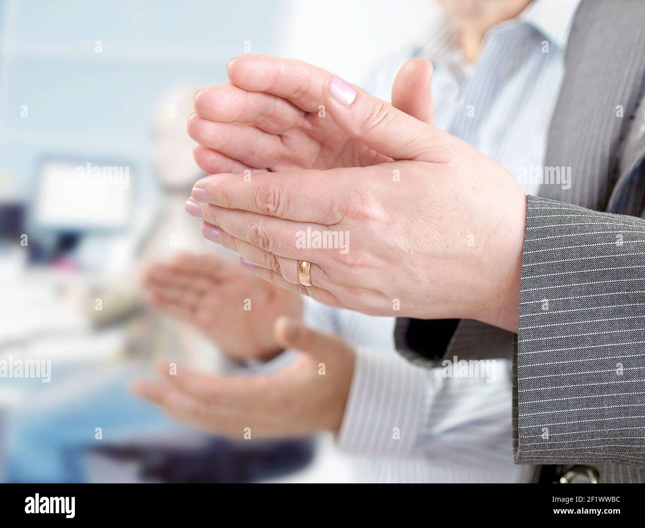 Closeup of hands applauding Stock Photo - Alamy