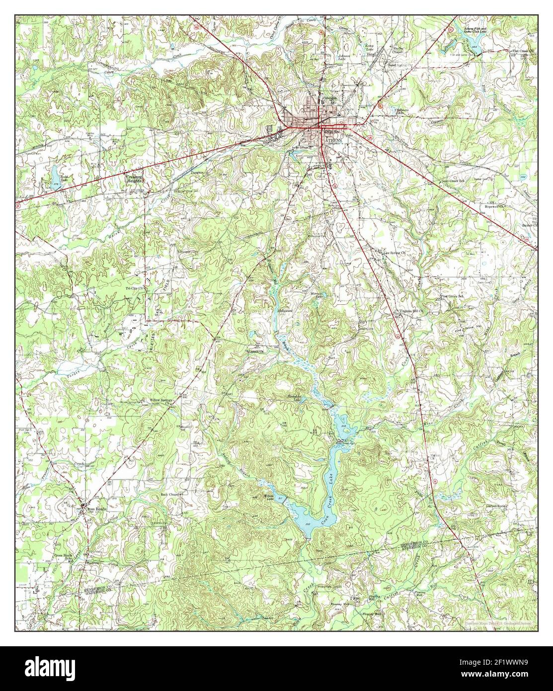 Map of athens texas hi-res stock photography and images - Alamy