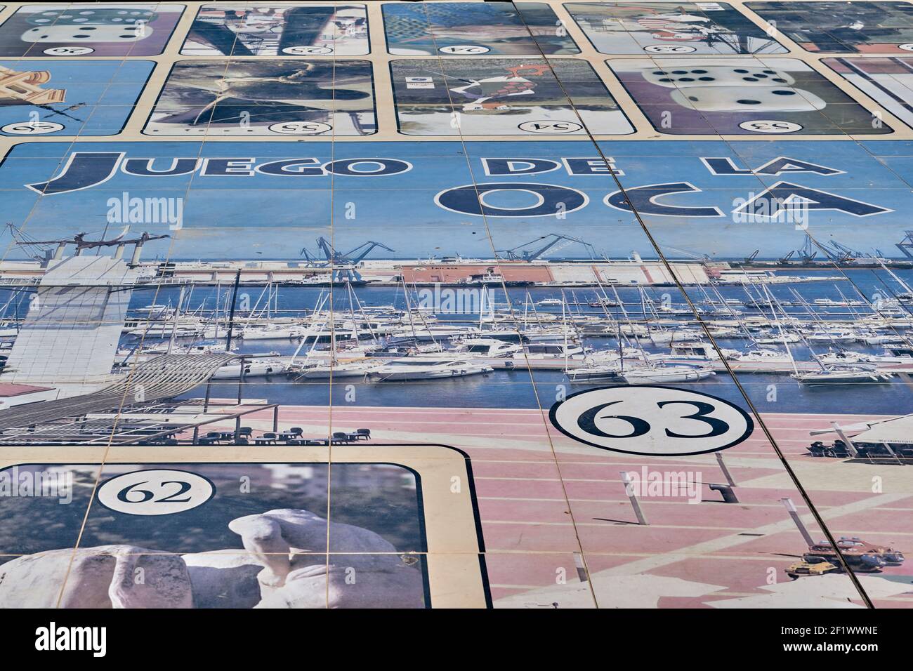 the largest ceramic game of the goose in the world in Port de Castelló ...