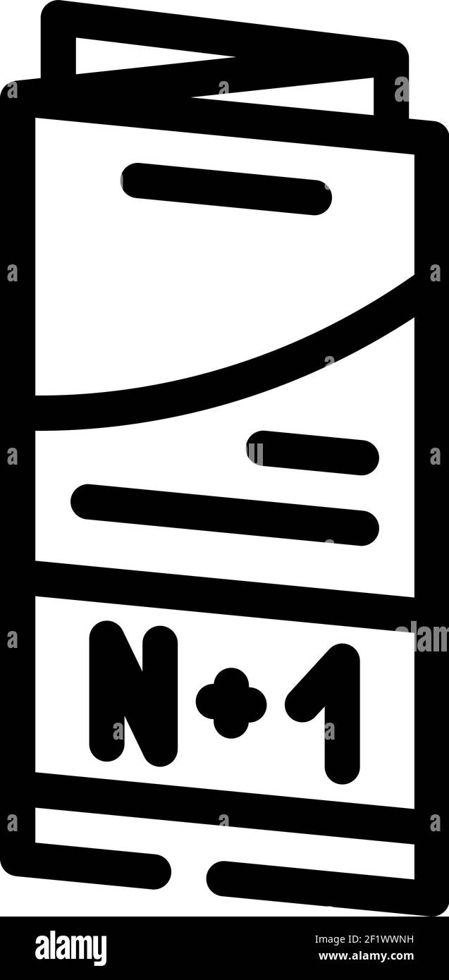 numbering booklet line icon vector illustration line Stock Vector Image ...