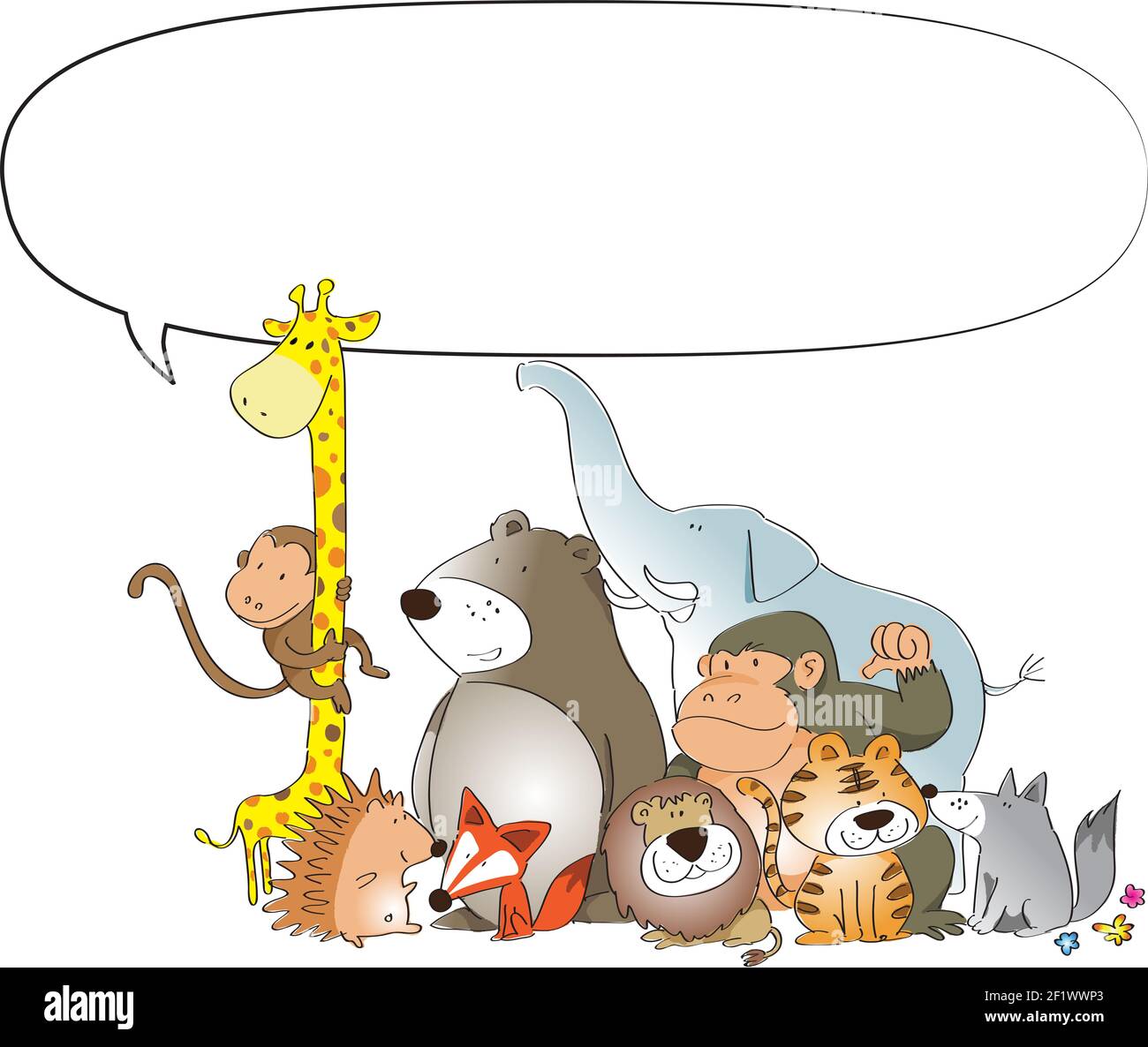 Animals Talking Clipart With Speech