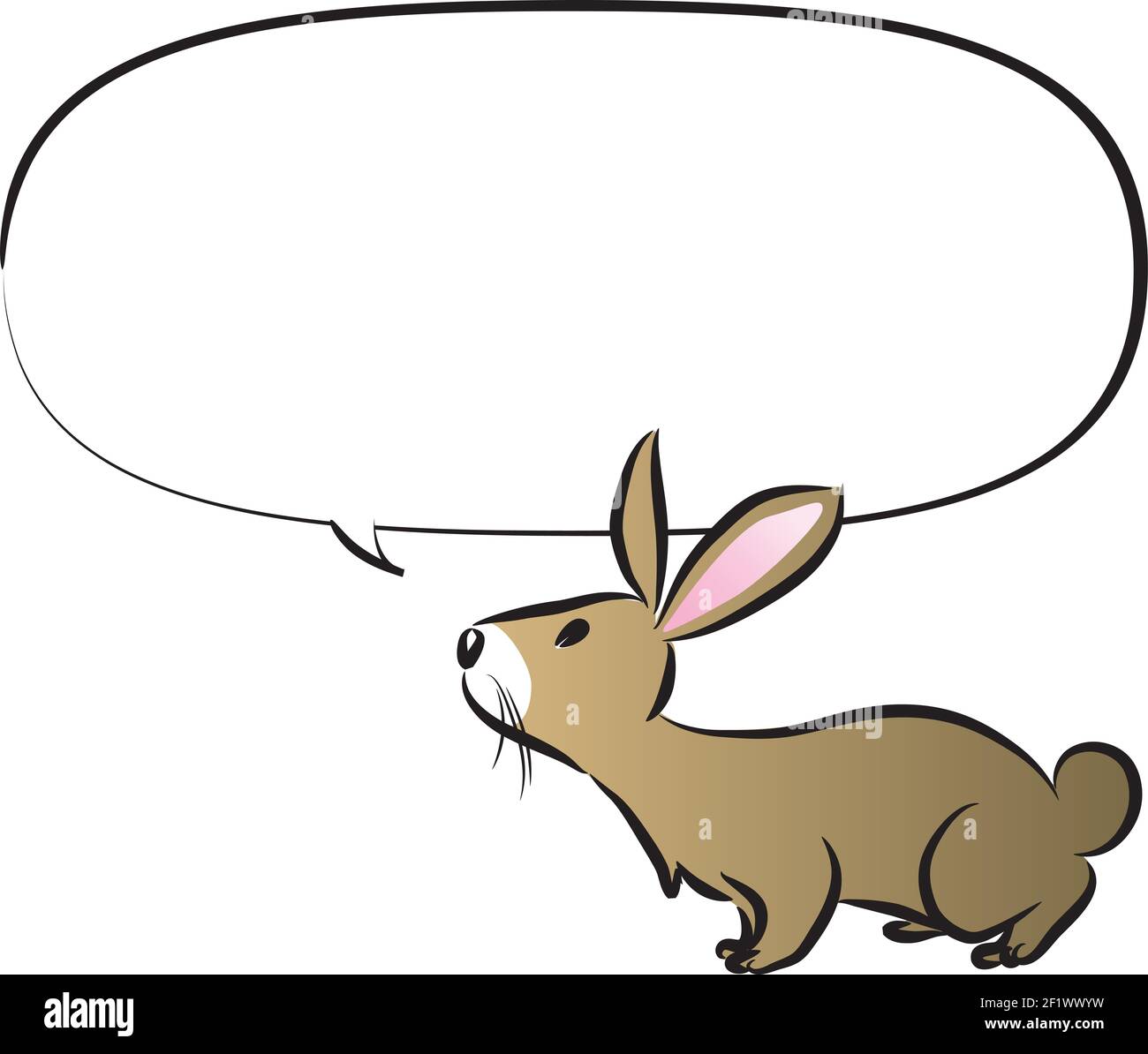 Cartoon rabbit bubble hi-res stock photography and images - Alamy