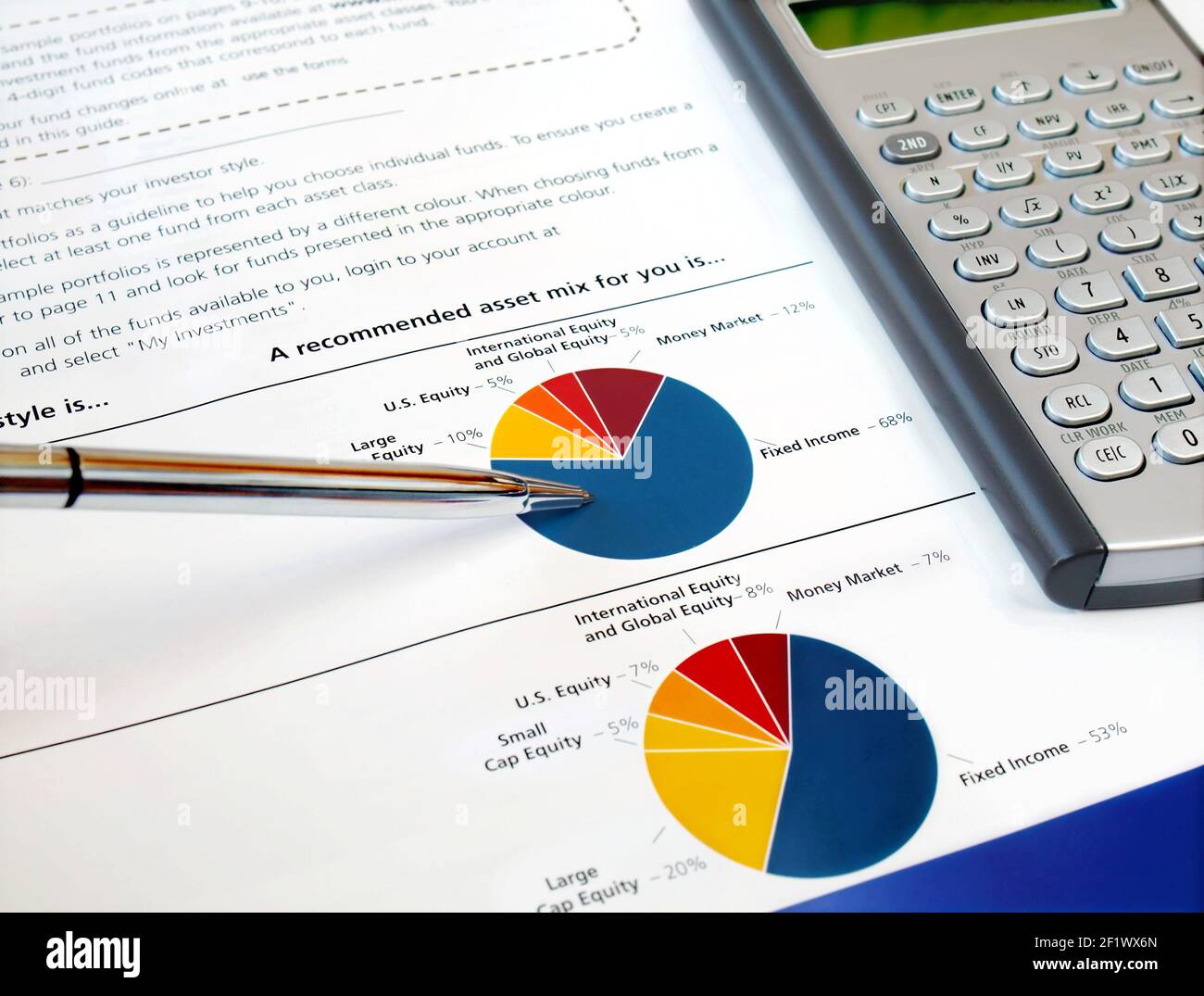 Pie investment chart Stock Photo - Alamy