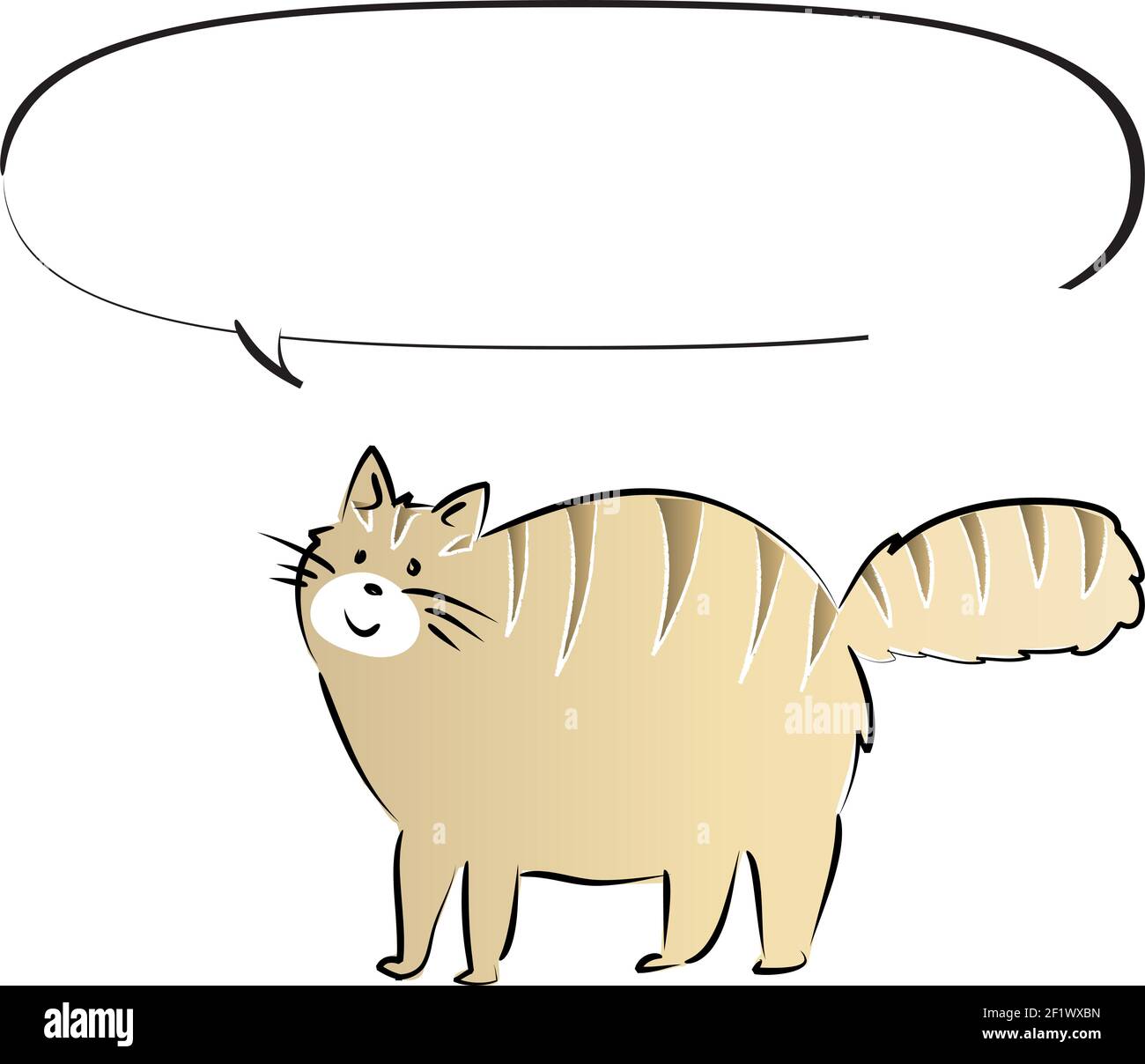 cartoon animals cat with speech bubble set Stock Photo - Alamy