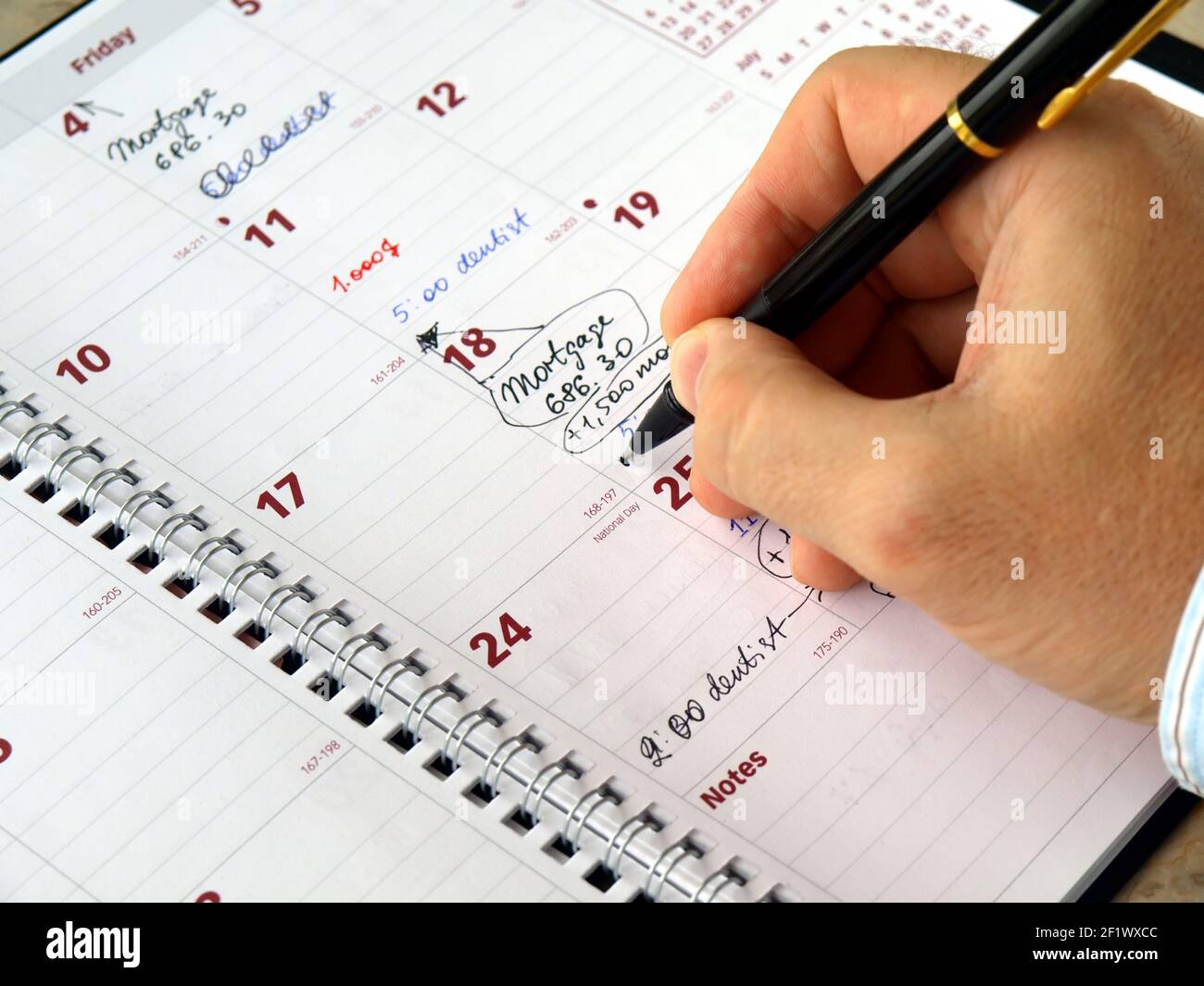Monthly planner hi-res stock photography and images - Alamy