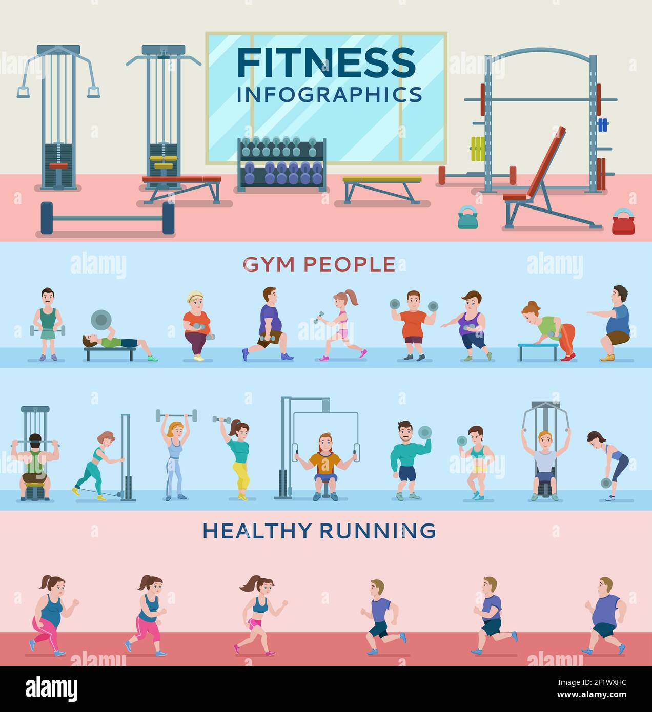 Fitness bodybuilding sport infographics design hi-res stock photography ...