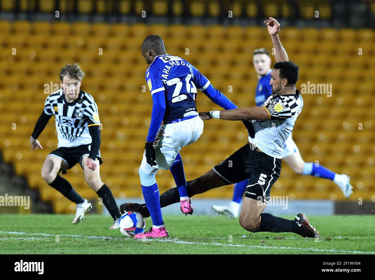 Burslem, UK. 09th Mar, 2021. BURSLEM, UK. MARCH 9TH Oldham Athletic's ...