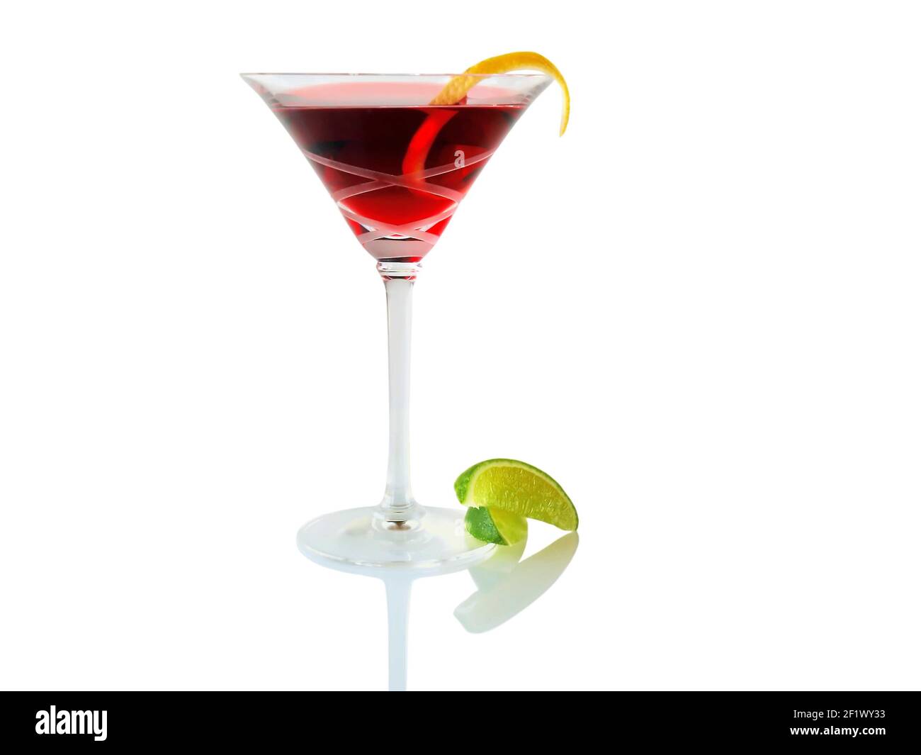 Red lime cocktail Stock Photo - Alamy