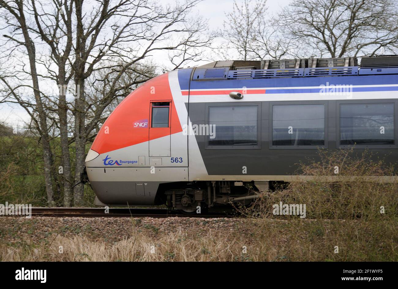 Burgundy Train High Resolution Stock Photography and Images - Alamy