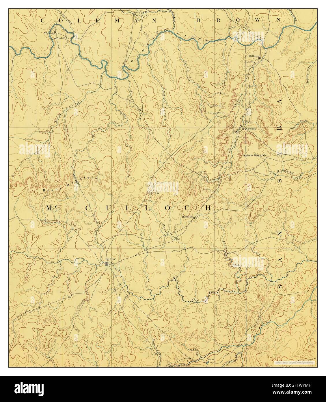 Brady texas map hi-res stock photography and images - Alamy