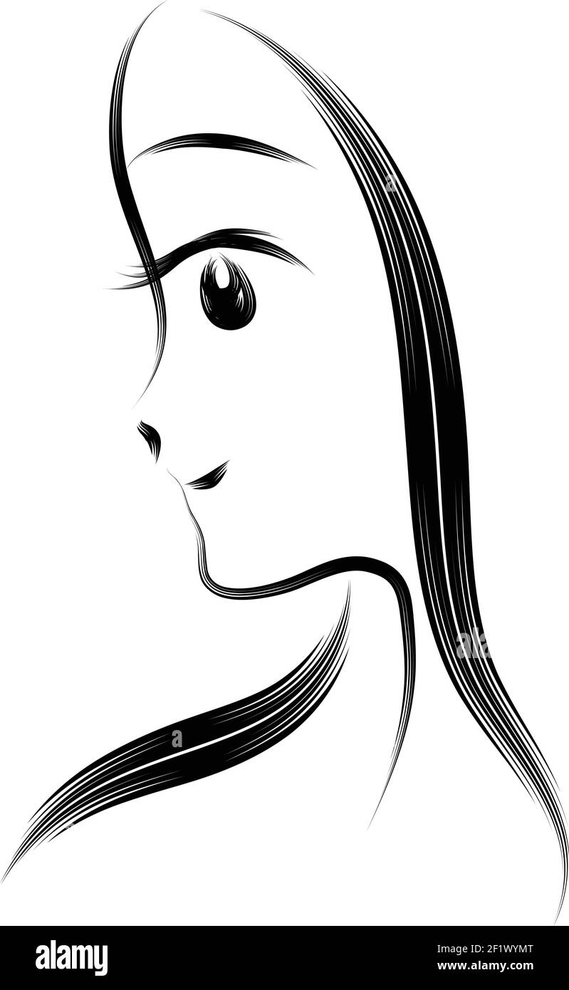 Girls drawing face Stock Vector Images - Alamy