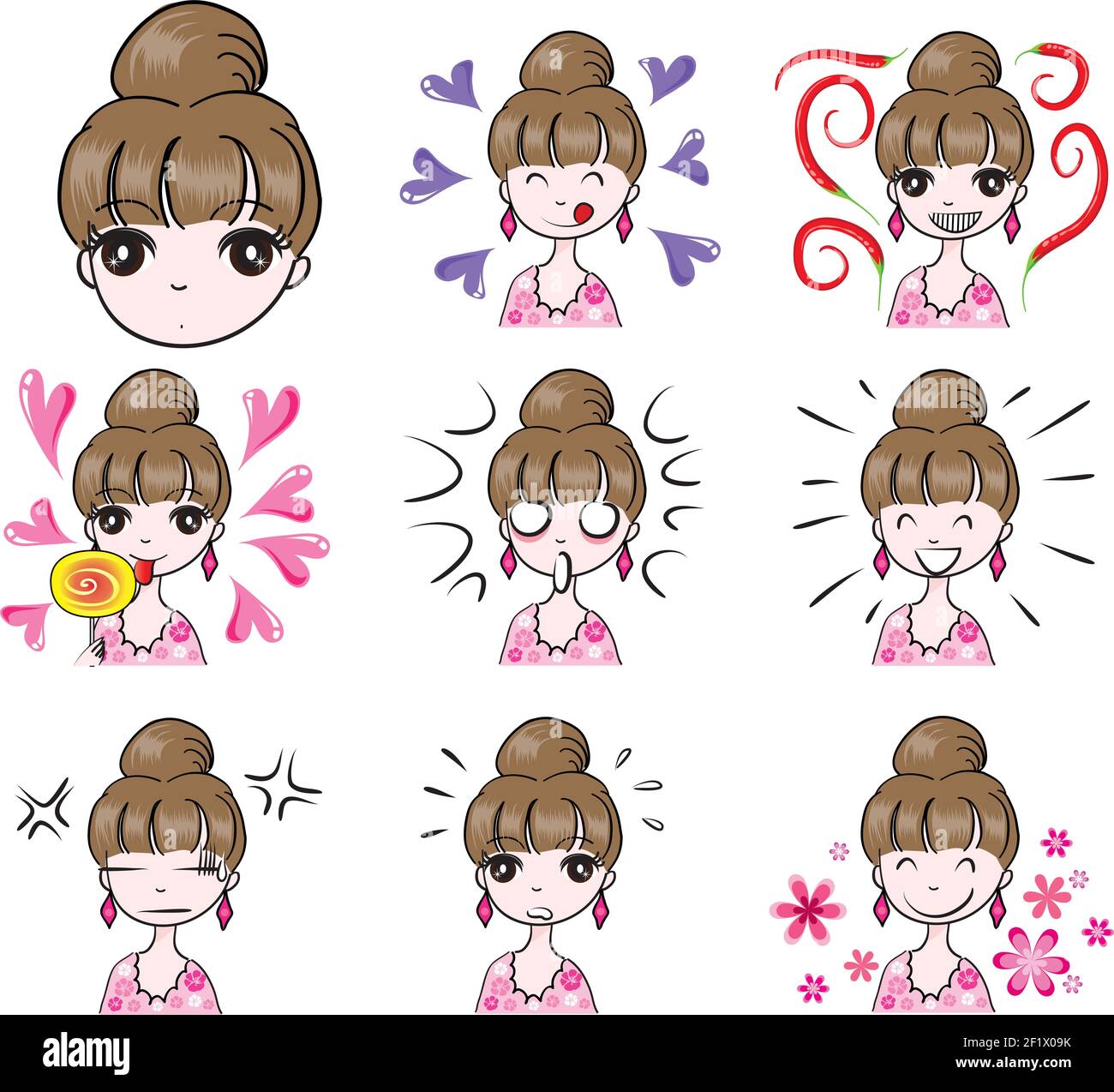 cartoon emoji set Stock Photo - Alamy