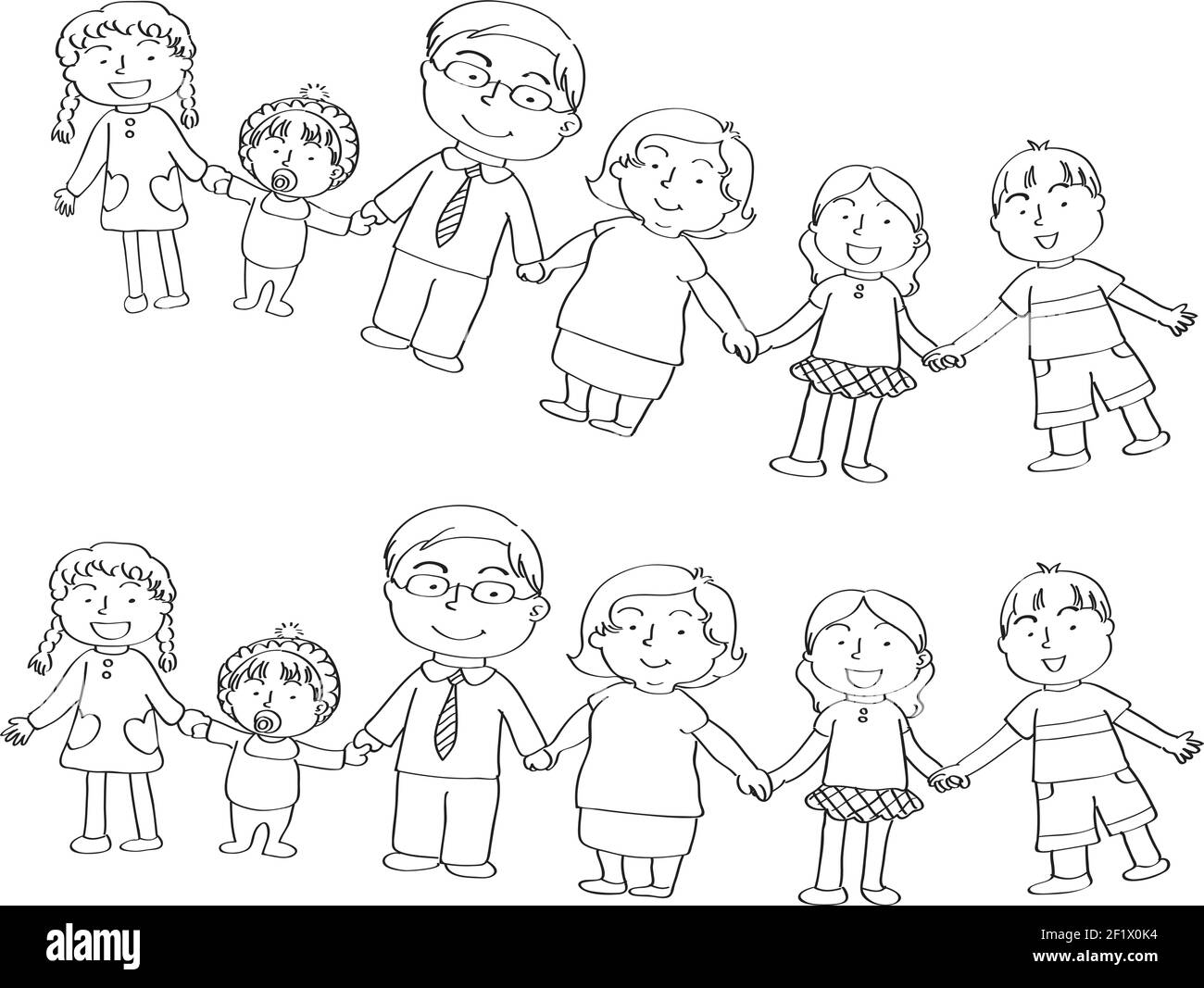 vector cartoon family background Stock Vector Image & Art - Alamy