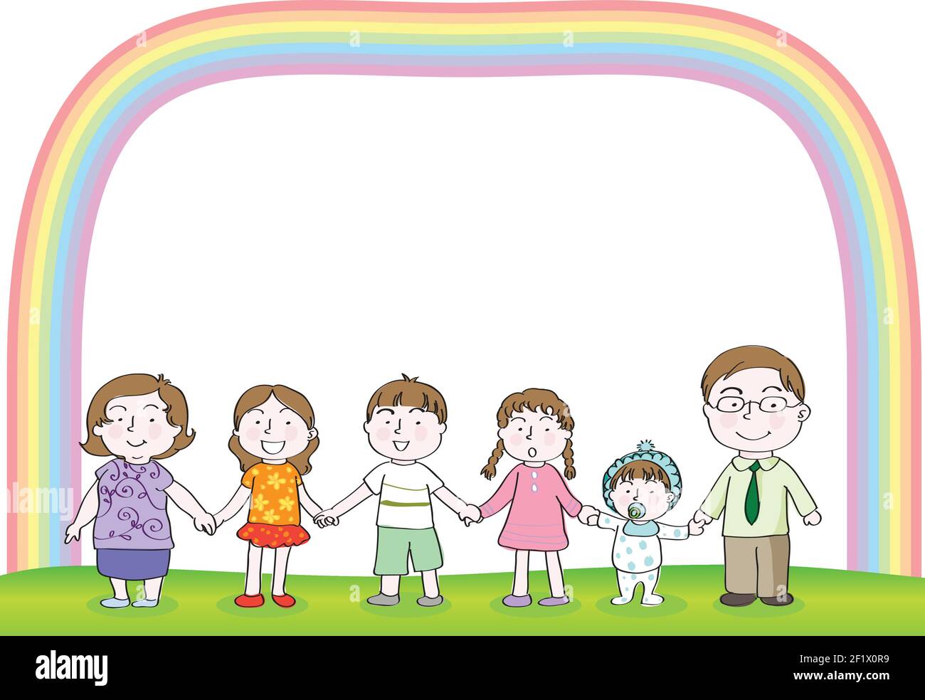 vector cartoon family background Stock Vector Image & Art - Alamy