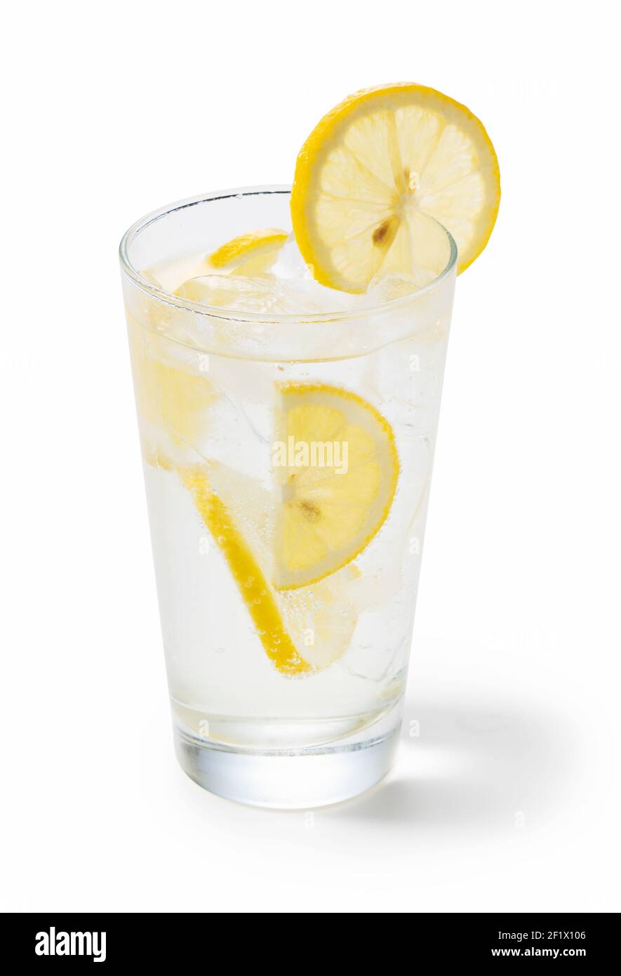 Top view ice lemon on Cut Out Stock Images & Pictures - Alamy