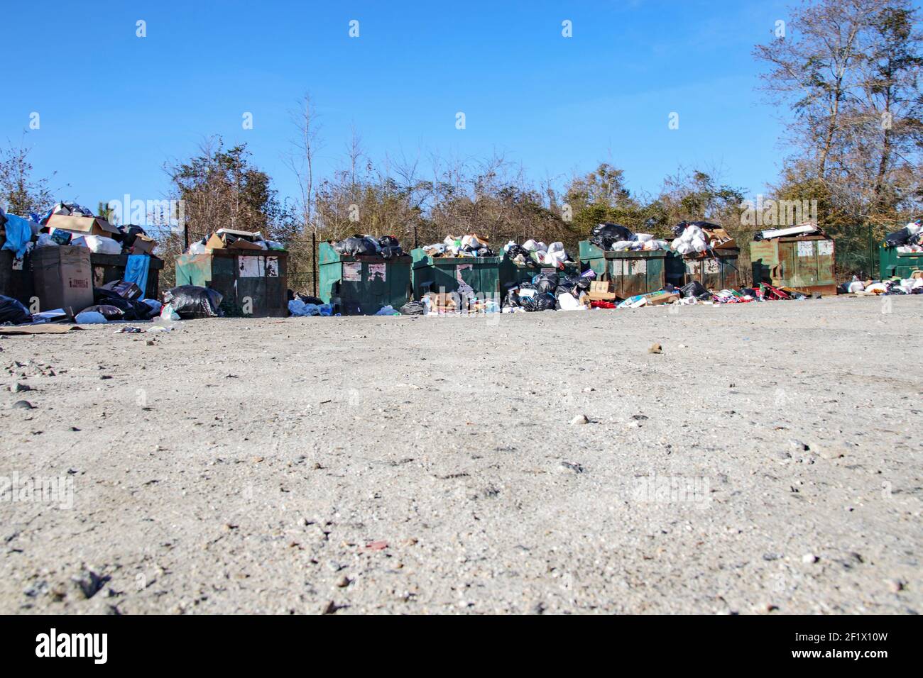 Burke County, Ga USA - 12 27 20: Local dump overflowing from Christmas ...