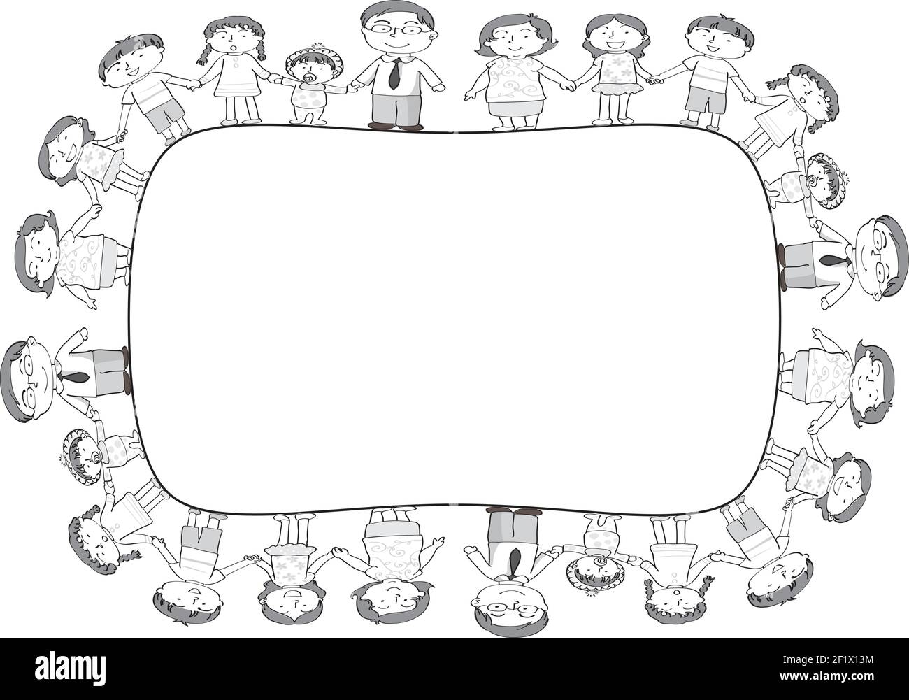 vector cartoon family background Stock Vector Image & Art - Alamy