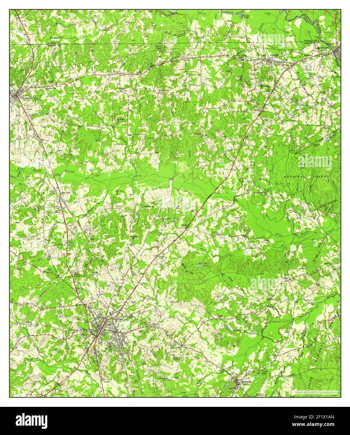 Center, Texas, map 1958, 1:62500, United States of America by Timeless ...