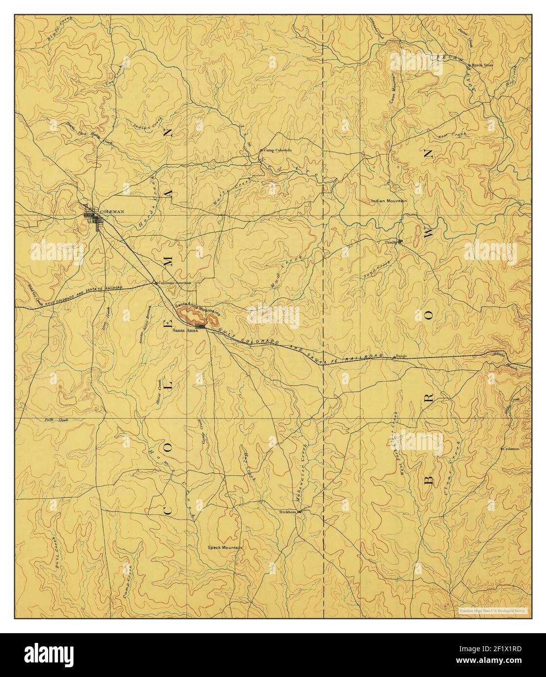Coleman, Texas, map 1889, 1:125000, United States of America by ...