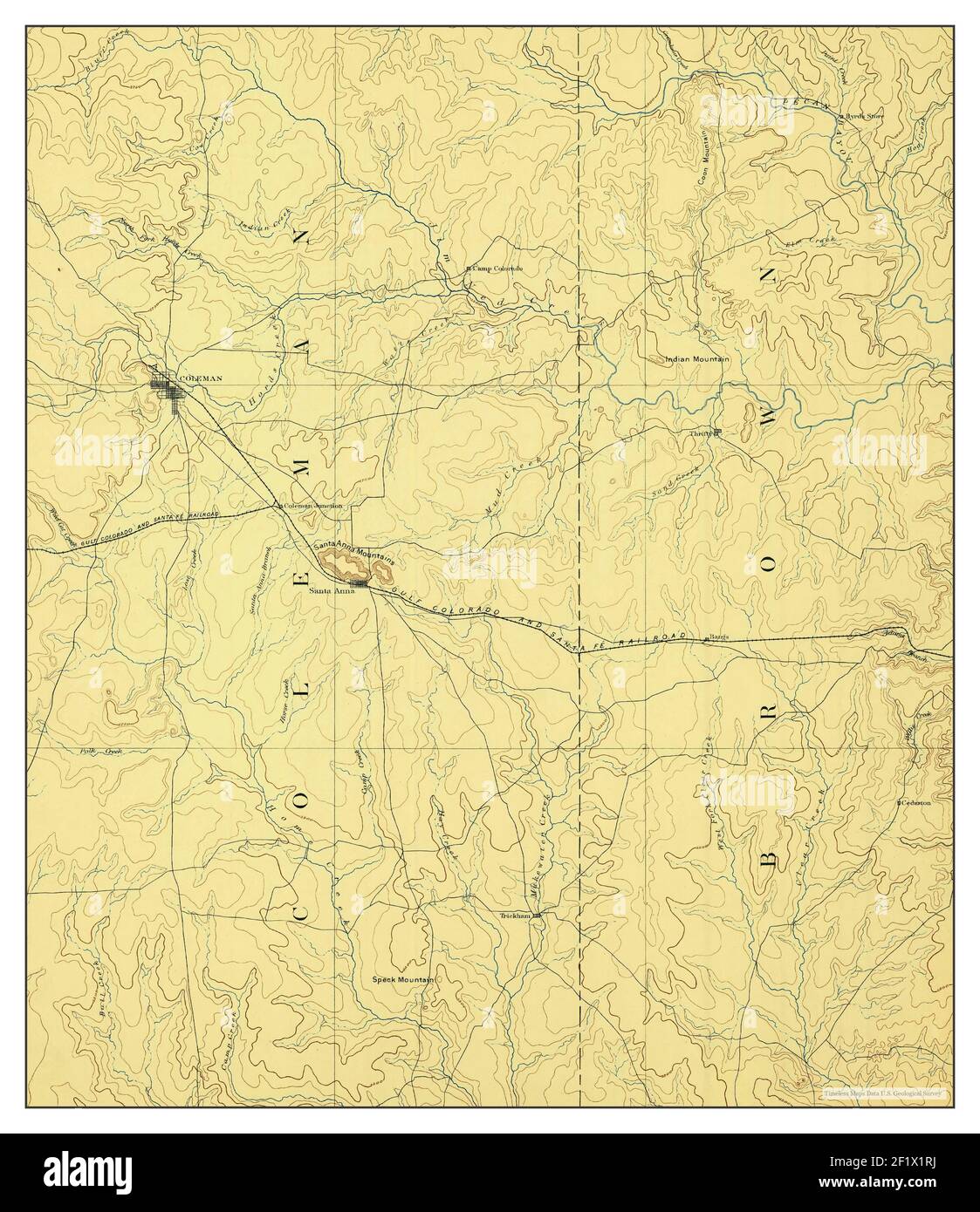 Coleman texas map hi-res stock photography and images - Alamy