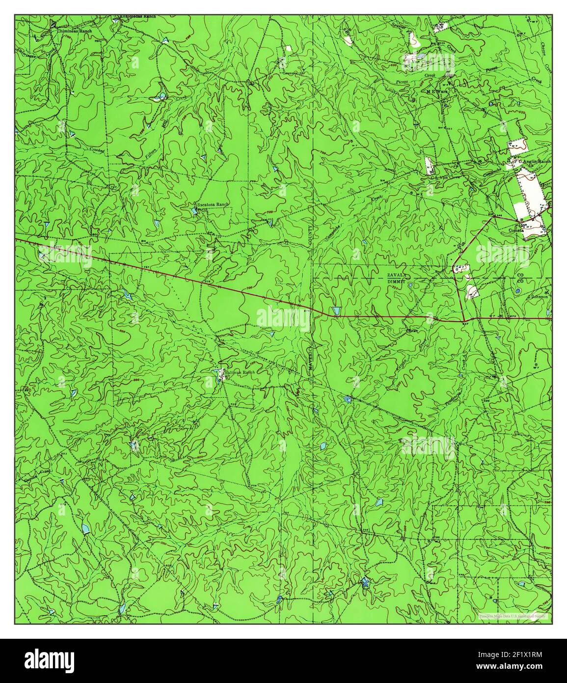 Cometa, Texas, map 1940, 1:62500, United States of America by Timeless ...