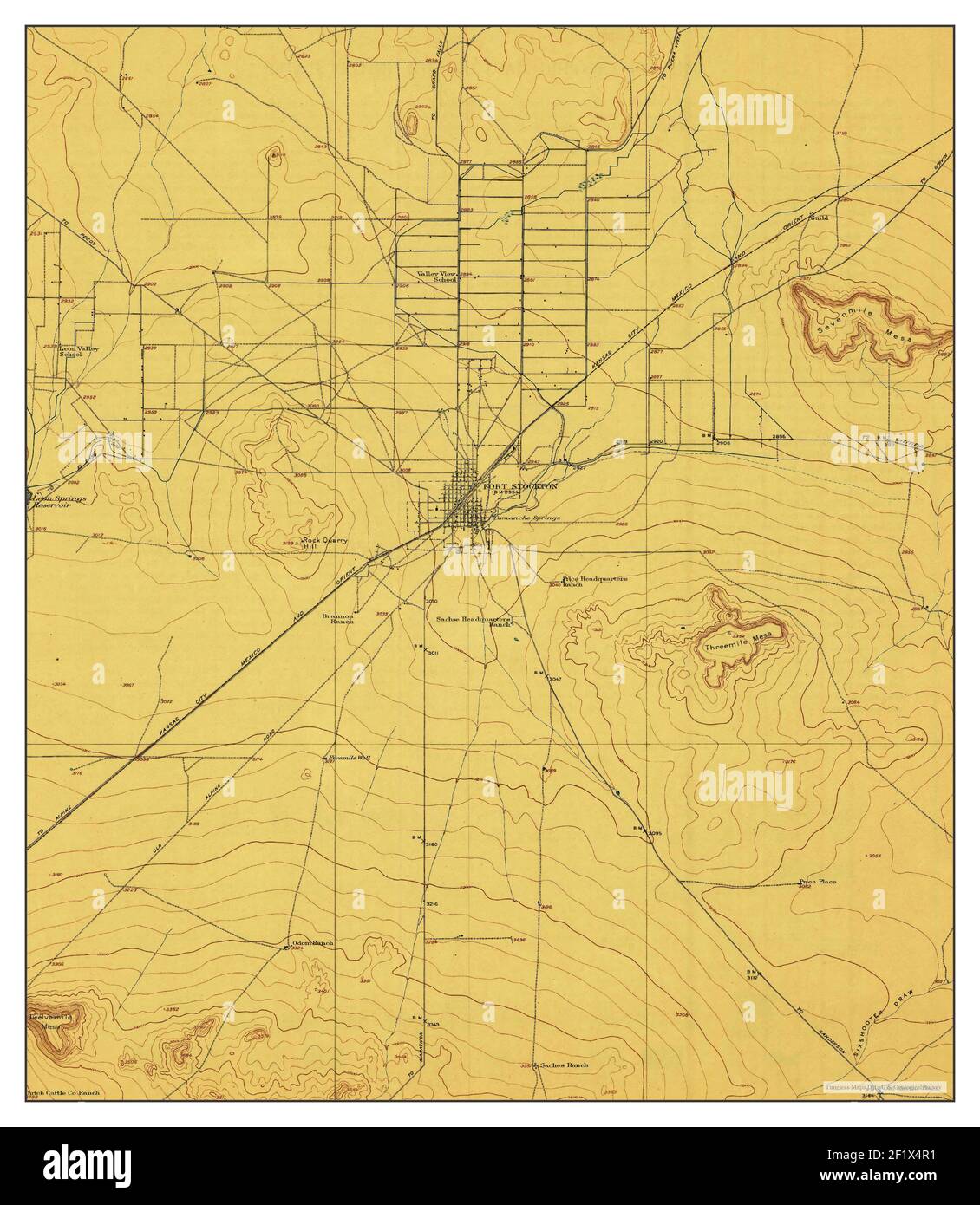 Map of fort stockton texas hi-res stock photography and images - Alamy