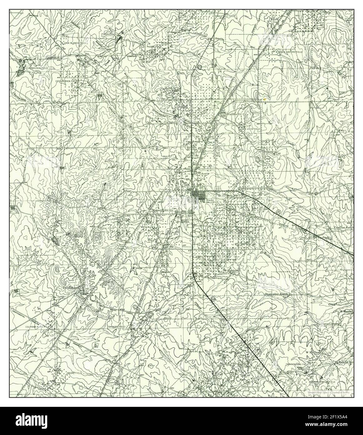 Freer, Texas, map 1956, 1:62500, United States of America by Timeless ...