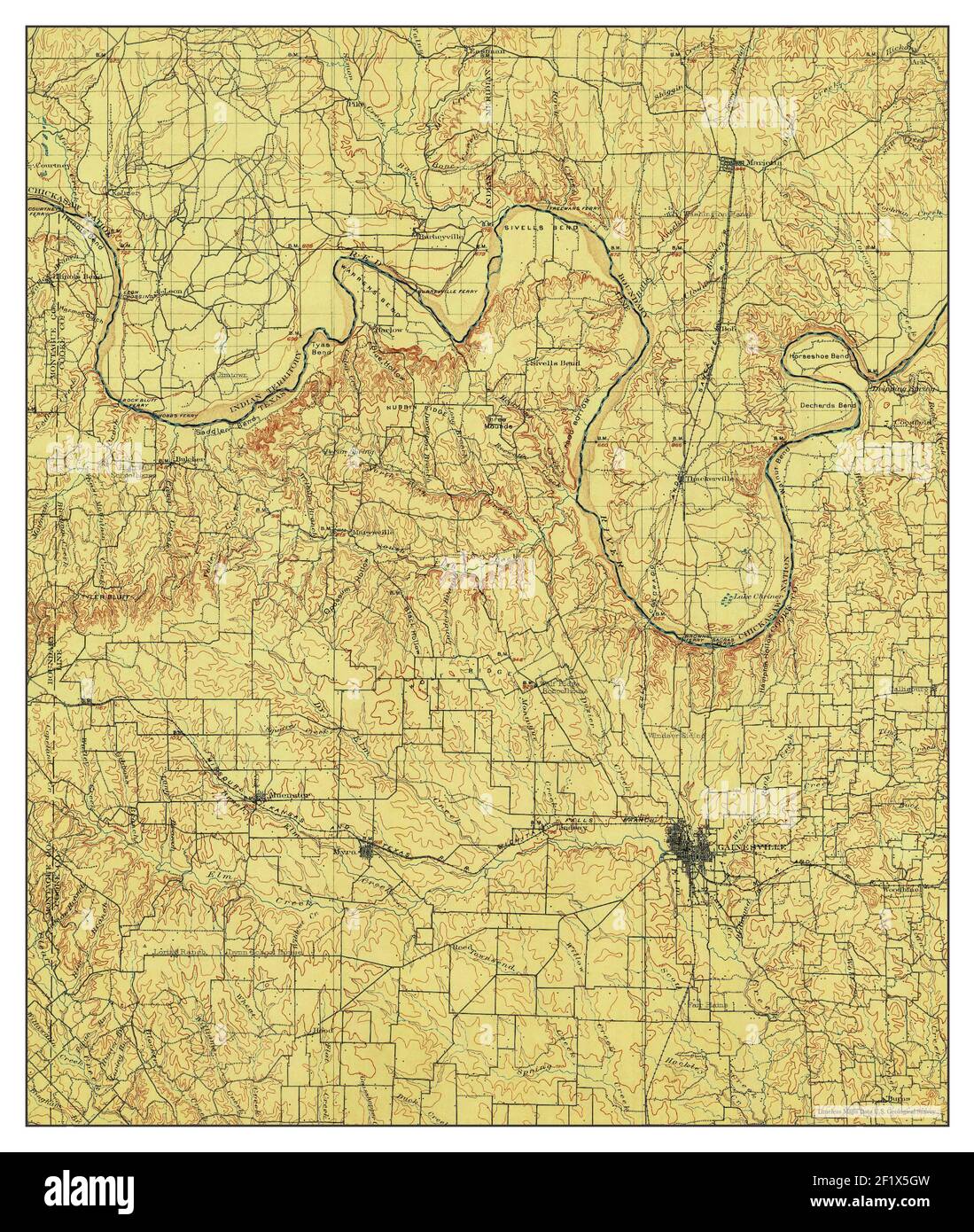Gainesville, Texas, map 1902, 1:125000, United States of America by ...