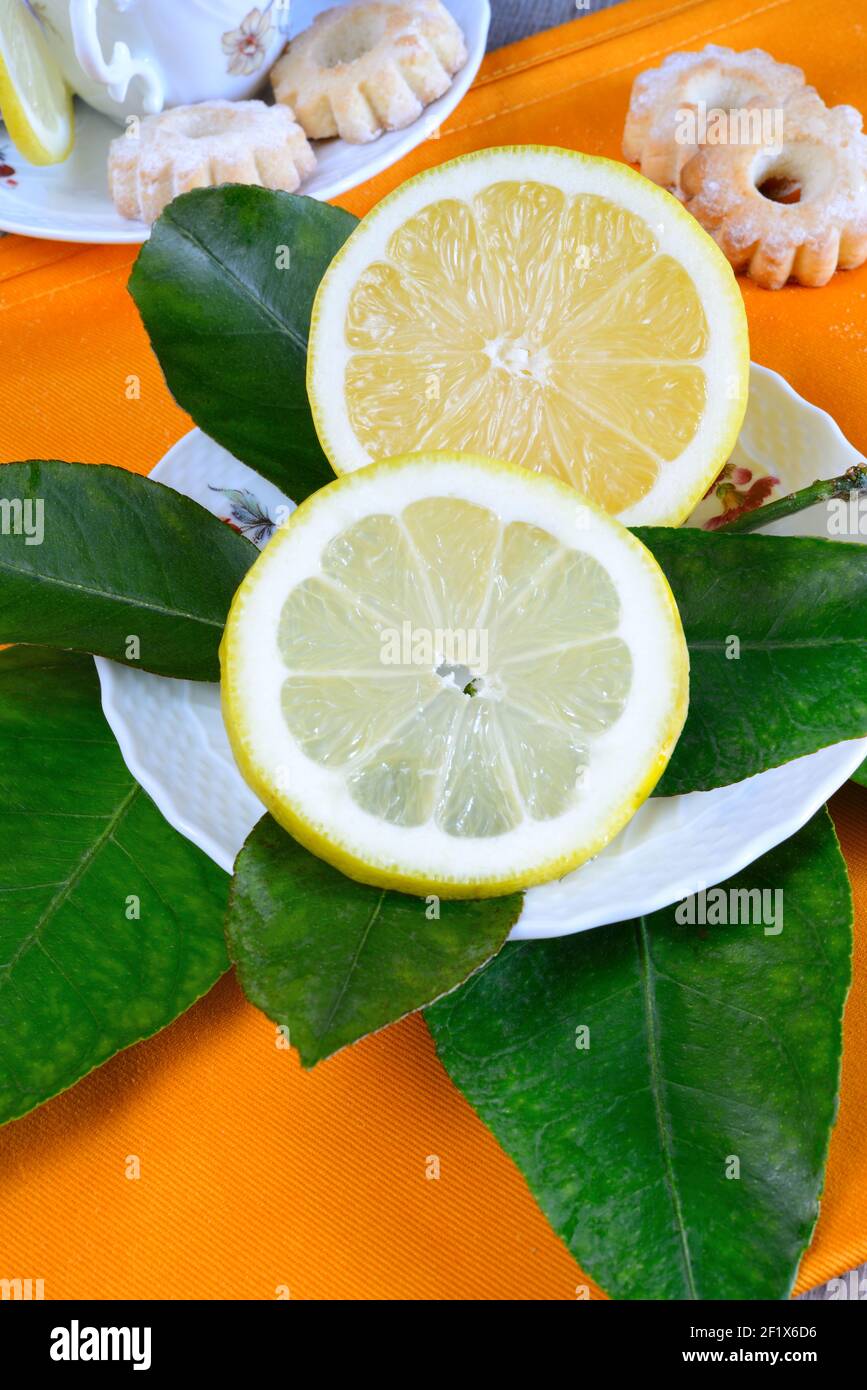 Lemon sliced hi-res stock photography and images - Alamy