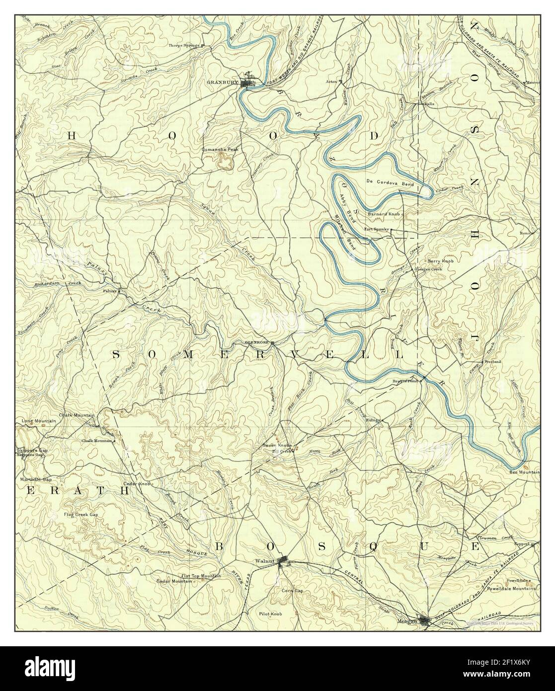 Map of granbury hi-res stock photography and images - Alamy