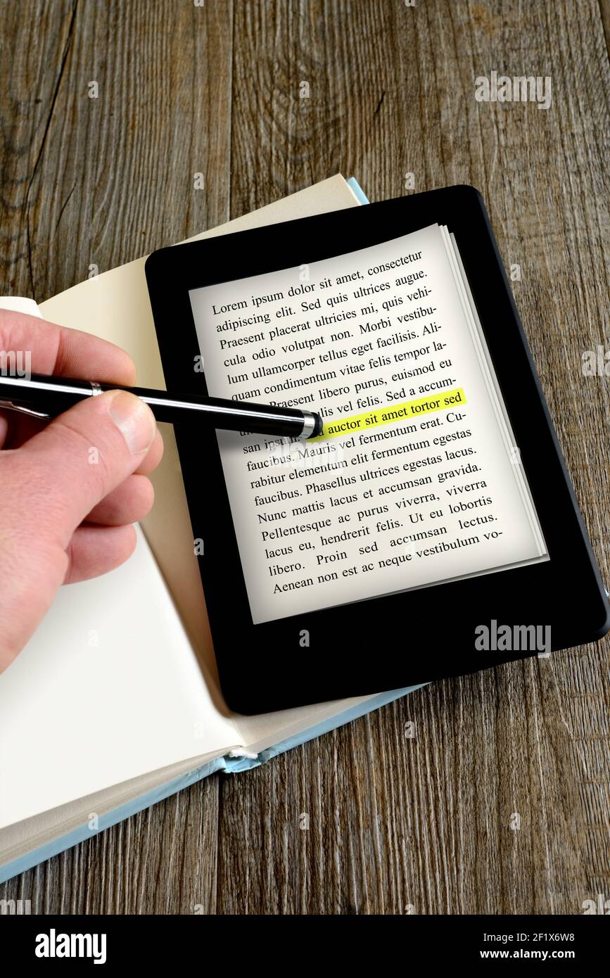 Text reader with highlighted text hi-res stock photography and images ...