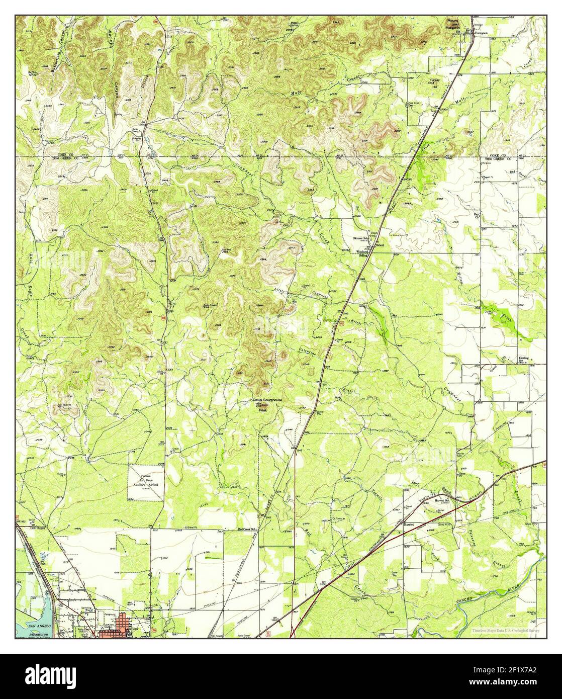 Harriet, Texas, map 1957, 1:62500, United States of America by Timeless ...