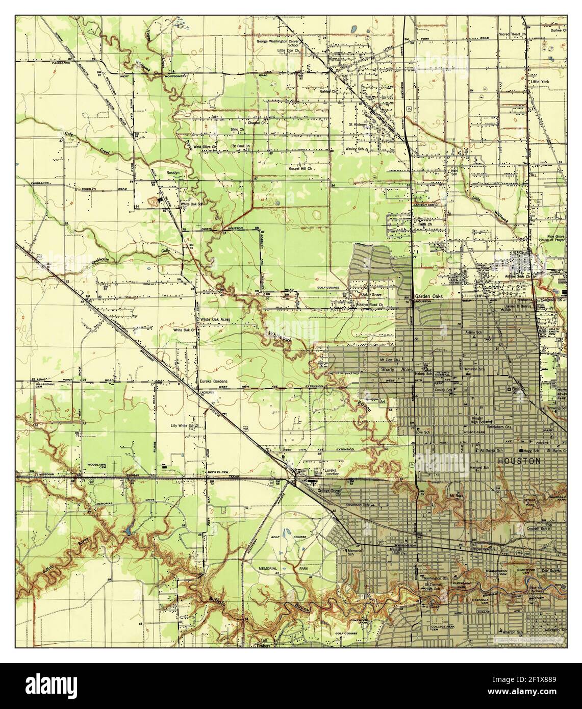 Houston Heights, Texas, map 1946, 1:31680, United States of America by ...