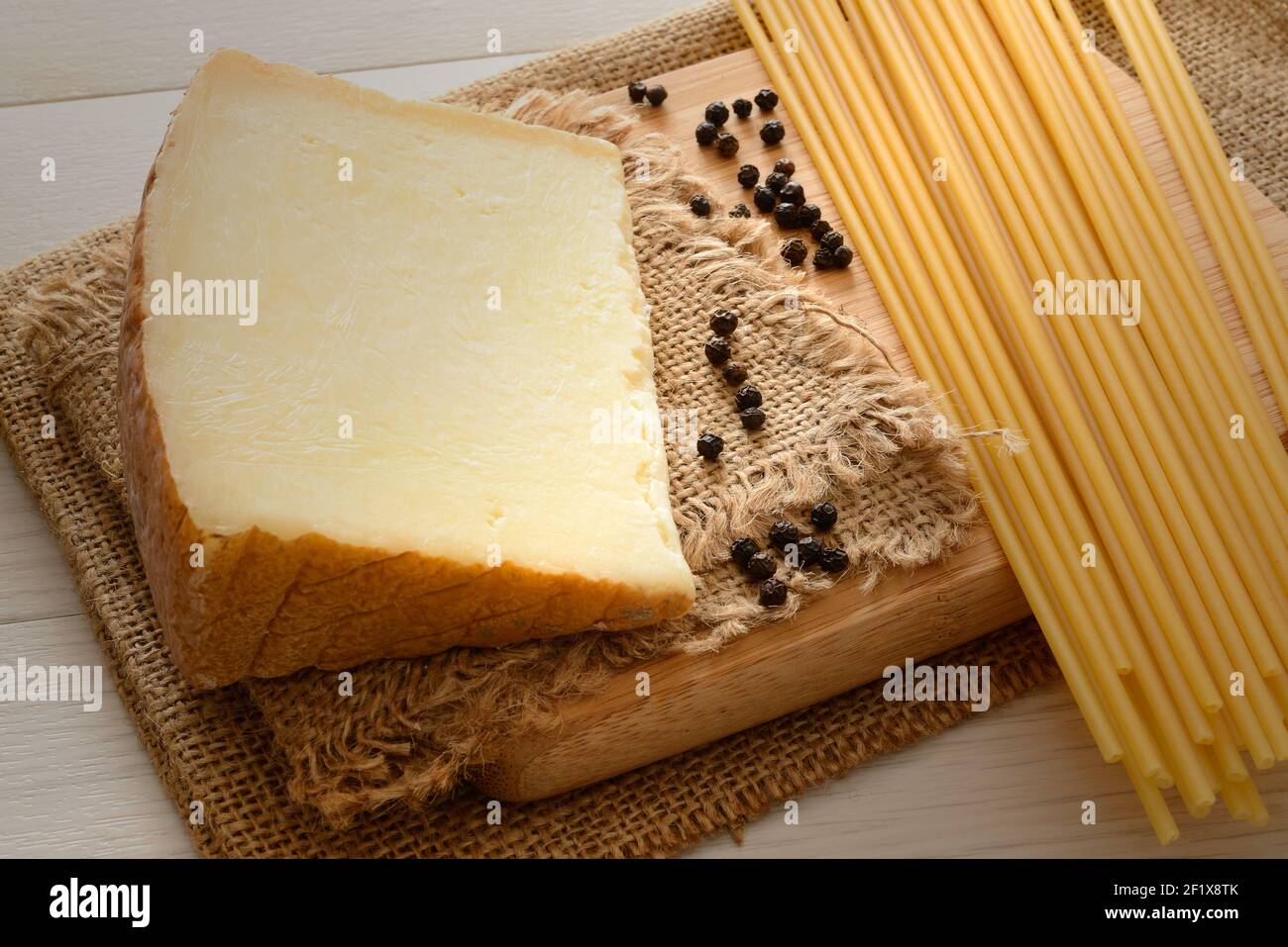 Bucatini and cheese Stock Photo - Alamy