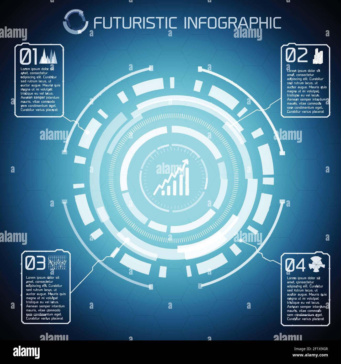Modern virtual technology infographics with light diagram text and ...