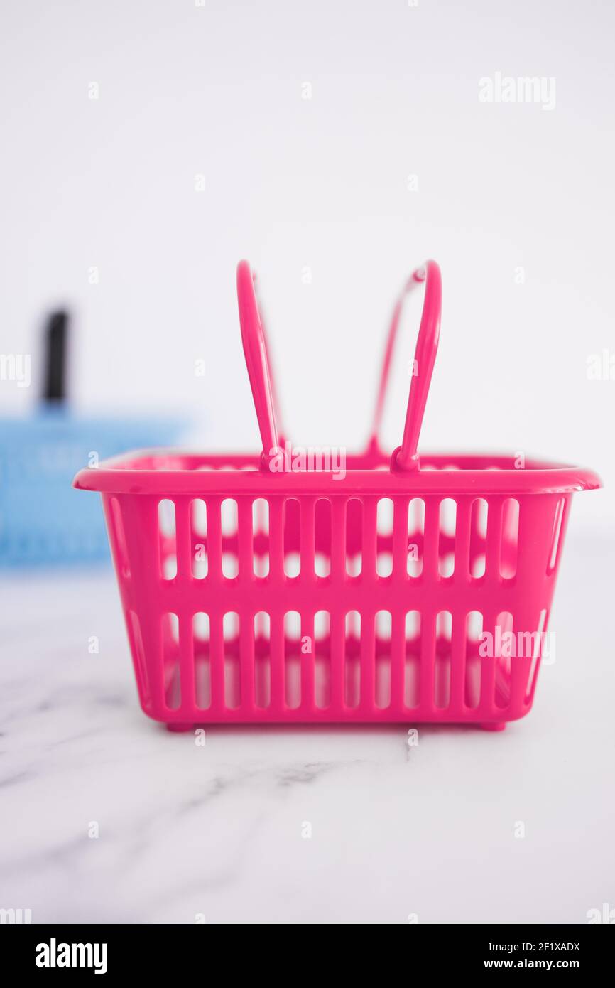 competition and retail industry conceptual image, couple of shopping ...