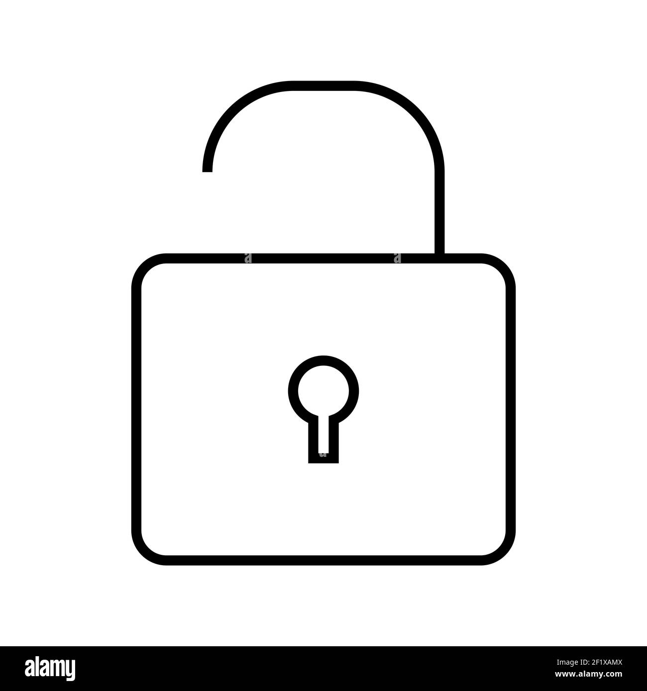 An illustration of a unique lock line vector icon on a white background ...