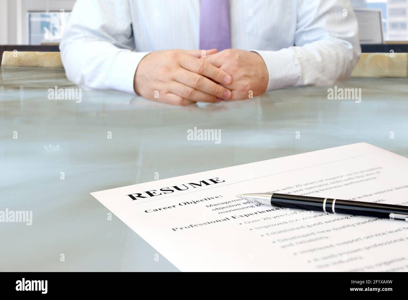 Interview closeup hi-res stock photography and images - Alamy