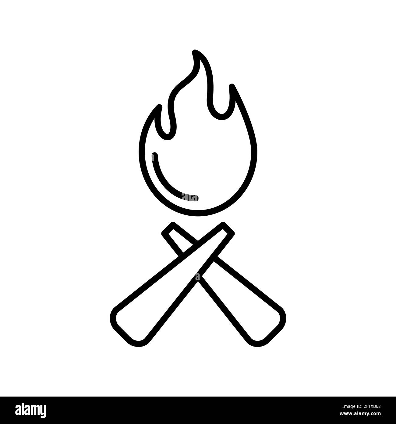 An illustration of a unique fire line vector icon on a white background ...